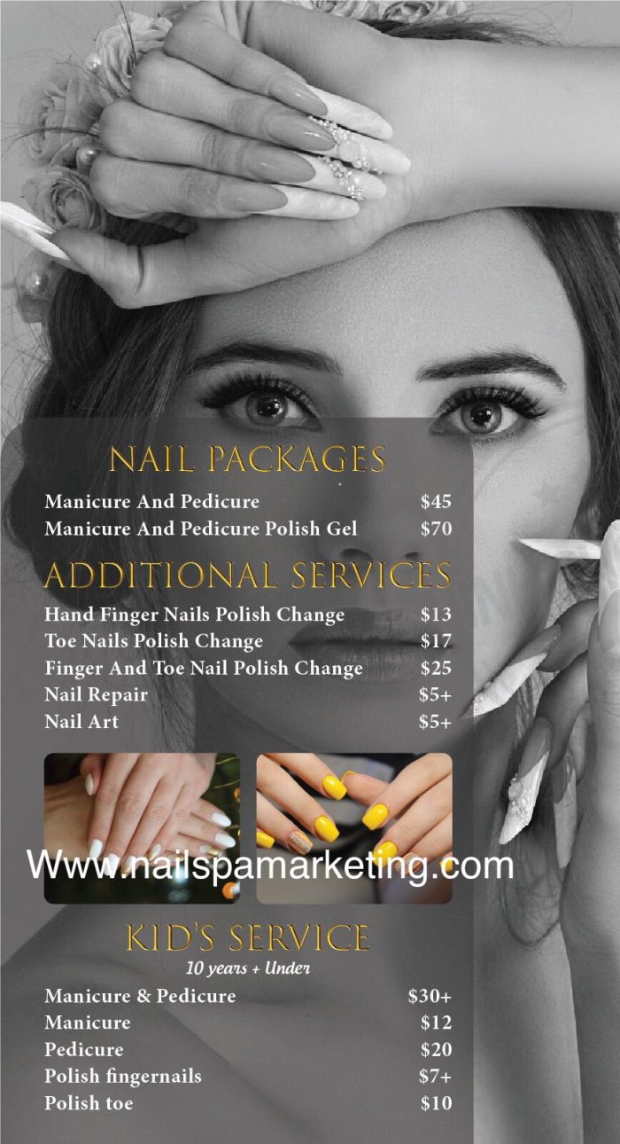 MẪU MENU TIỆM NAIL SPA ĐẸP TẠI CANADA – EMS Marketing Giải Pháp Cho ...