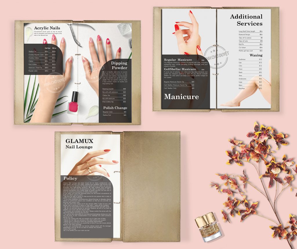 Menu Nail Spa - EMS Marketing Giải Pháp Cho Ngành Nail